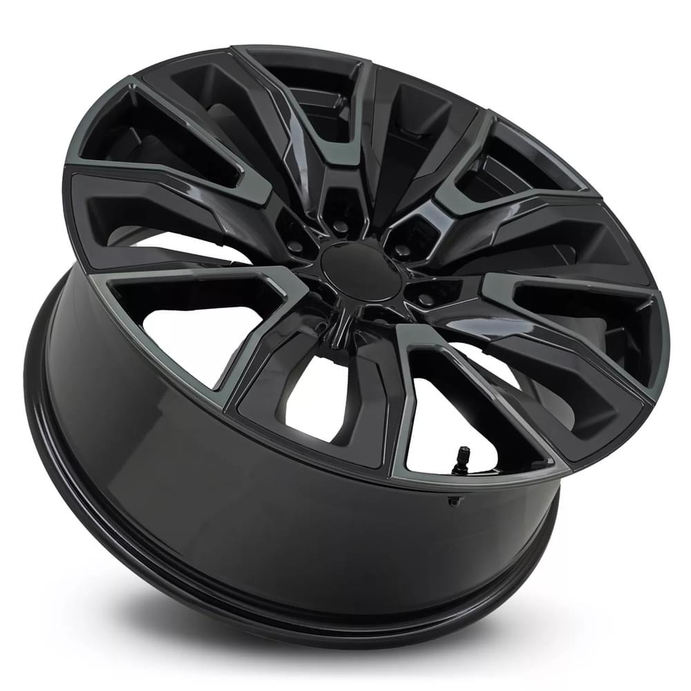 FR 207 – GM SPLIT 6 SPOKE REPLICA WHEEL – GLOSS BLACK MACHINED FACE ...