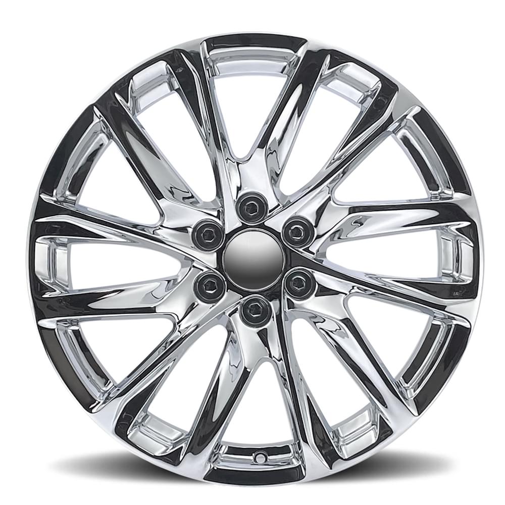 FR 98 – ESCALADE 12 SPOKE REPLICA WHEELS – CHROME - Factory Reproductions