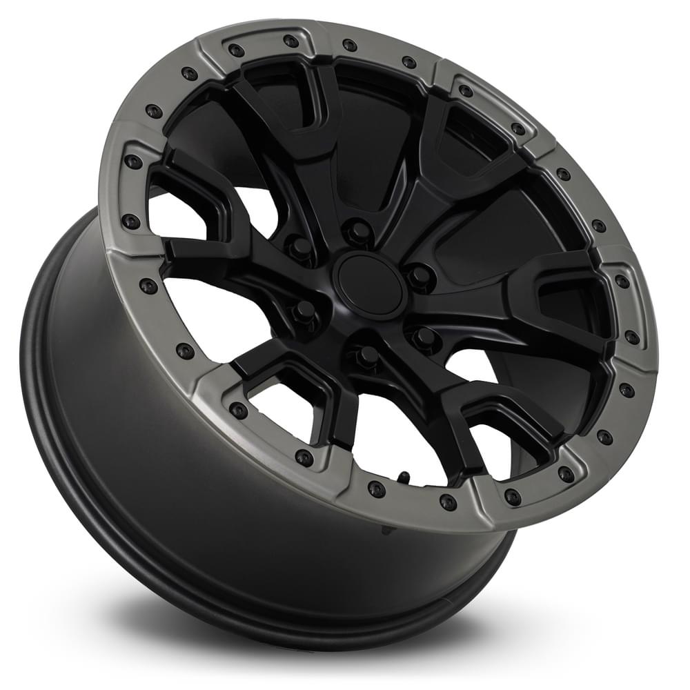 FR 99 – FORD RAPTOR REPLICA WHEELS – SATIN BLACK WITH CARBON GRAY RING ...