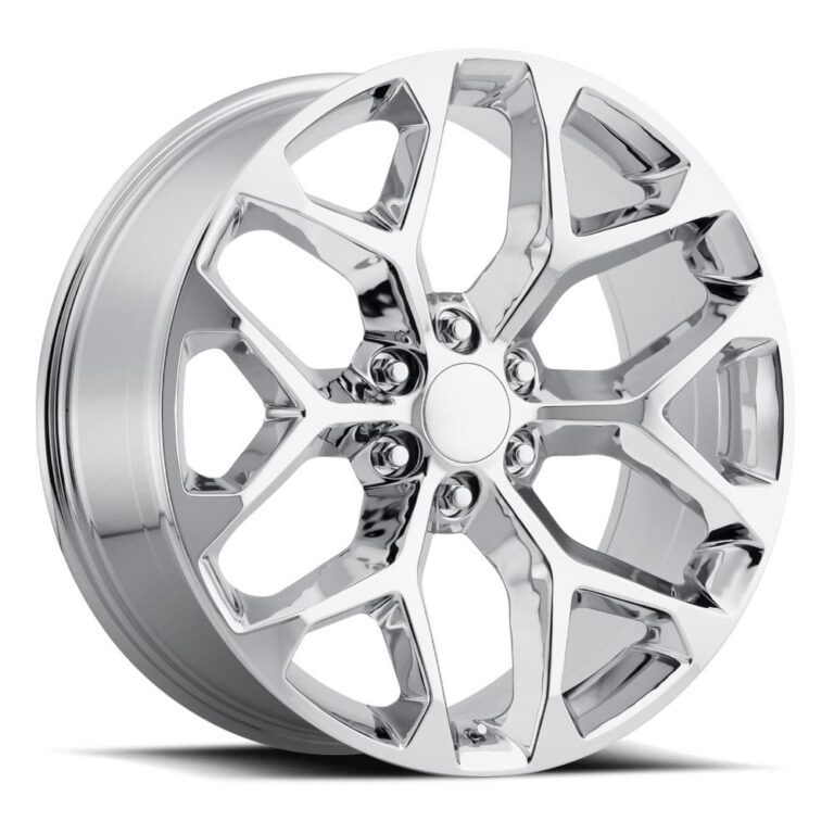 FR 59 – CHEVROLET TRUCK SNOWFLAKE REPLICA WHEELS – SILVER MACHINED FACE - Factory Reproductions