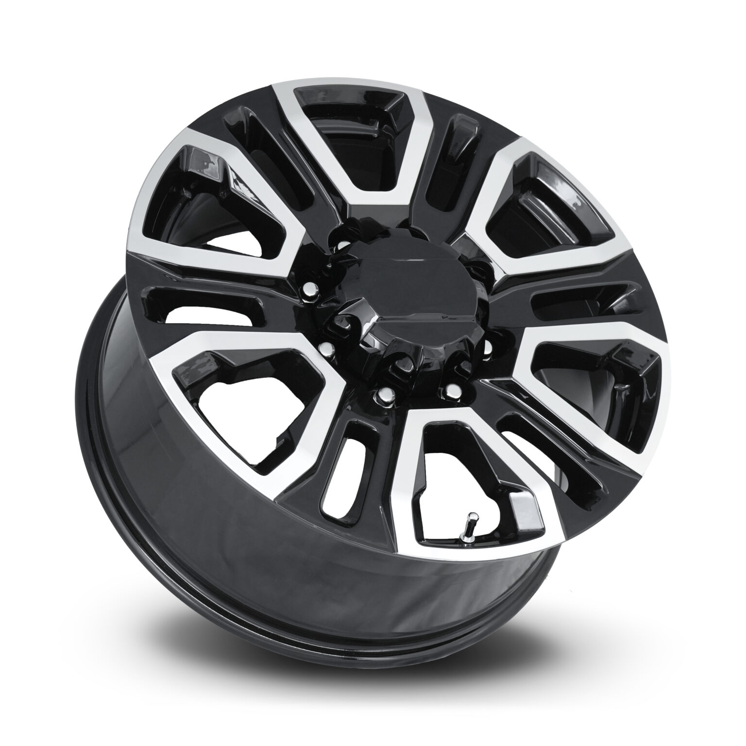 FR 275 – GM TRUCK 2500 REPLICA WHEELS – GLOSS BLACK MACHINED FACE ...
